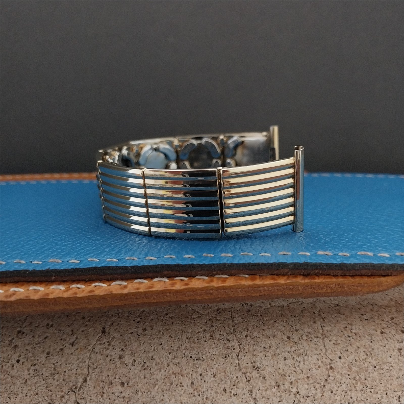 1955 MCM 10k Yellow Gold-Filled Speidel USA Short Unused nos Vintage W ...