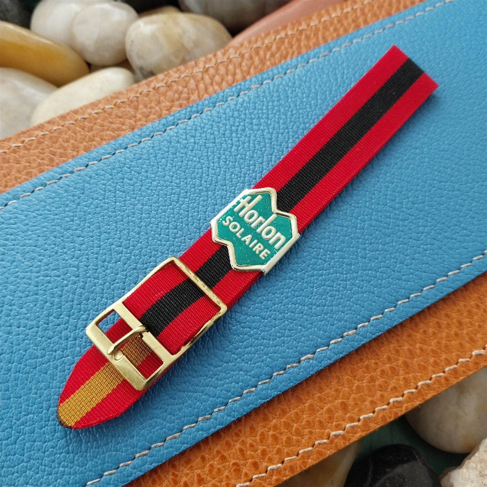 16mm 1960s Reversible Perlon Vintage Watch Band Regimental Dive Watch ...