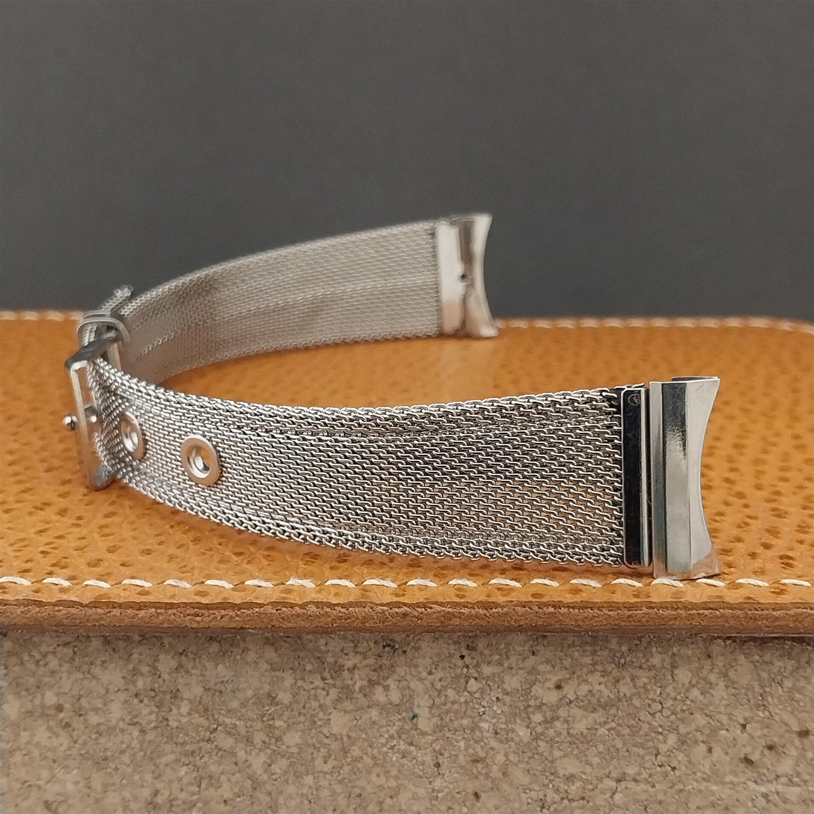 1950s USA Stainless Steel Mesh New Old Vintage Watch Band Forstner 19m ...