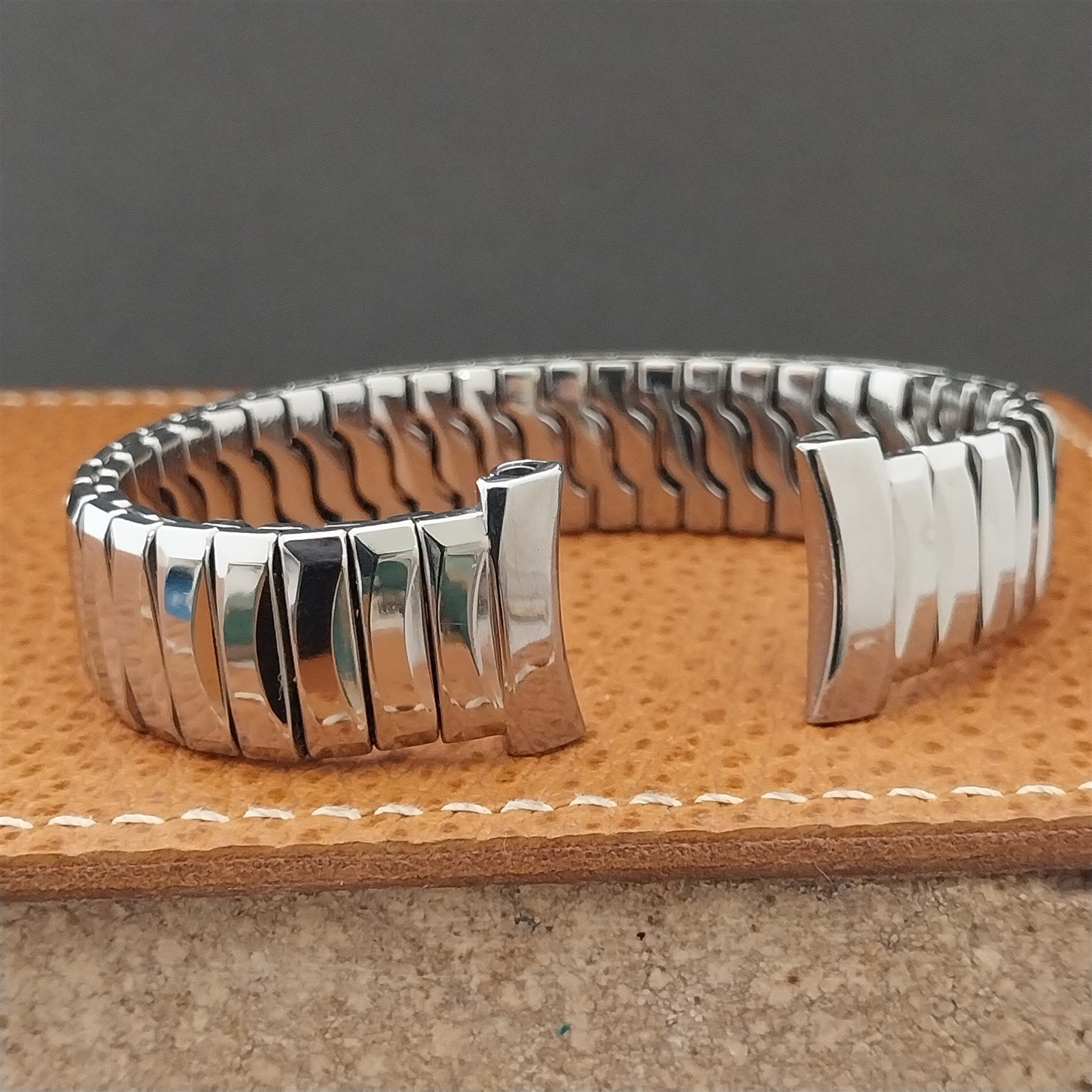 Long Gemex 19mm Stainless Steel Classic Stretch Unused 1950s Vintage W ...