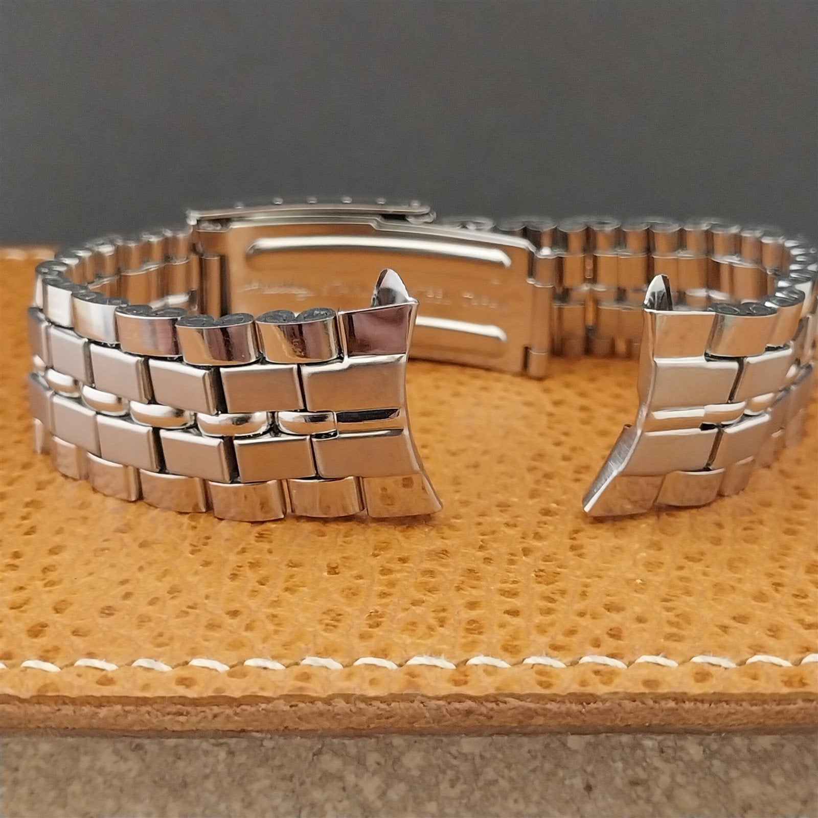 19mm Stainless Steel Bullet Link Hadley USA 1960s Vintage Watch Band n ...