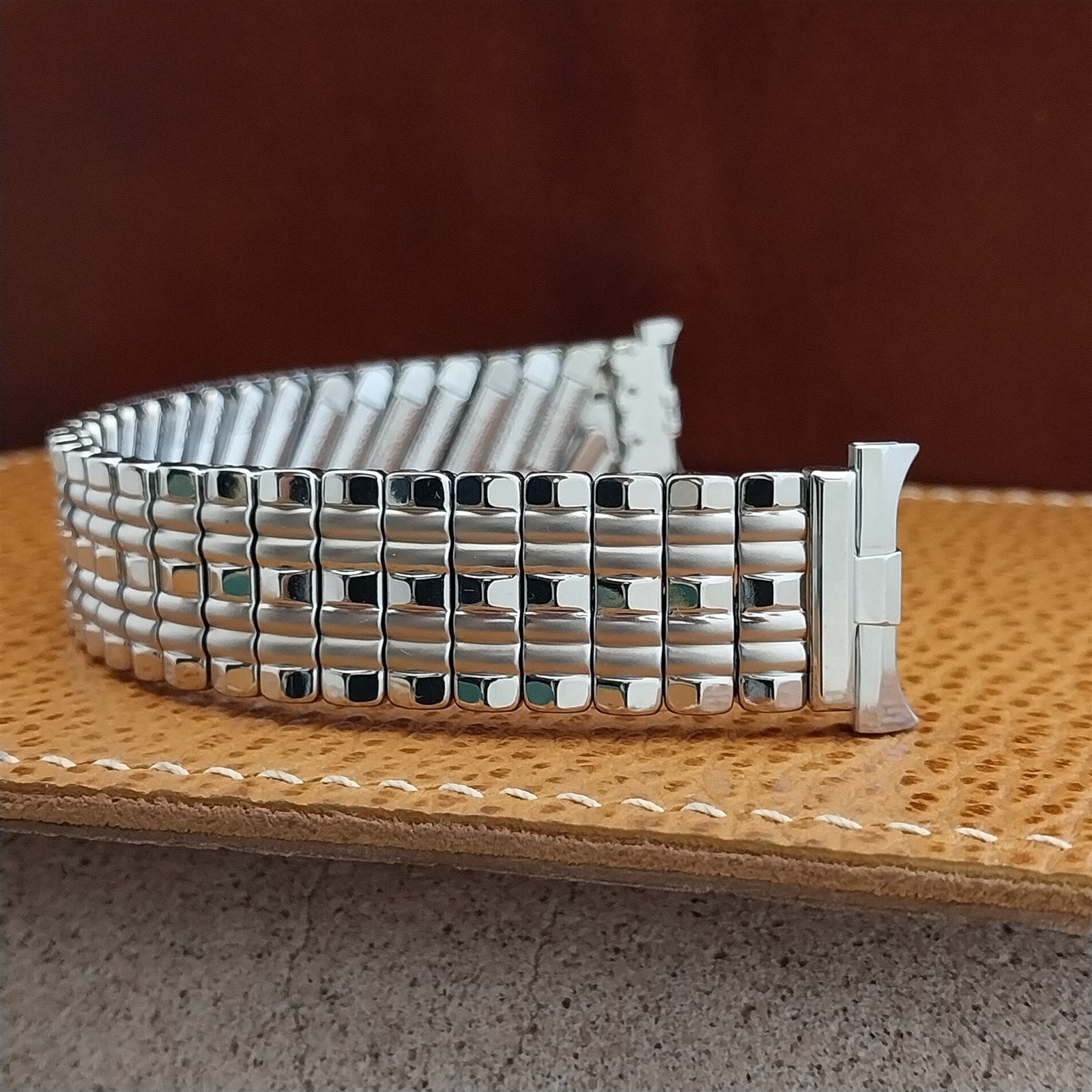 Vintage 19mm 18mm 17mm 1960s Stainless Steel JB Champion mcm Watch Ban ...