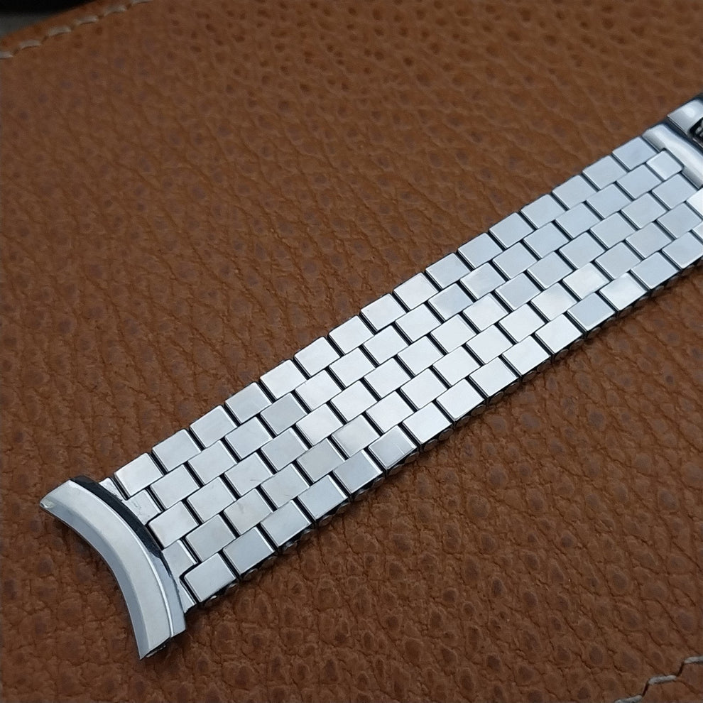 1950s 10k White Gold-Filled Brick Link Long Kreisler 19mm nos Vintage ...