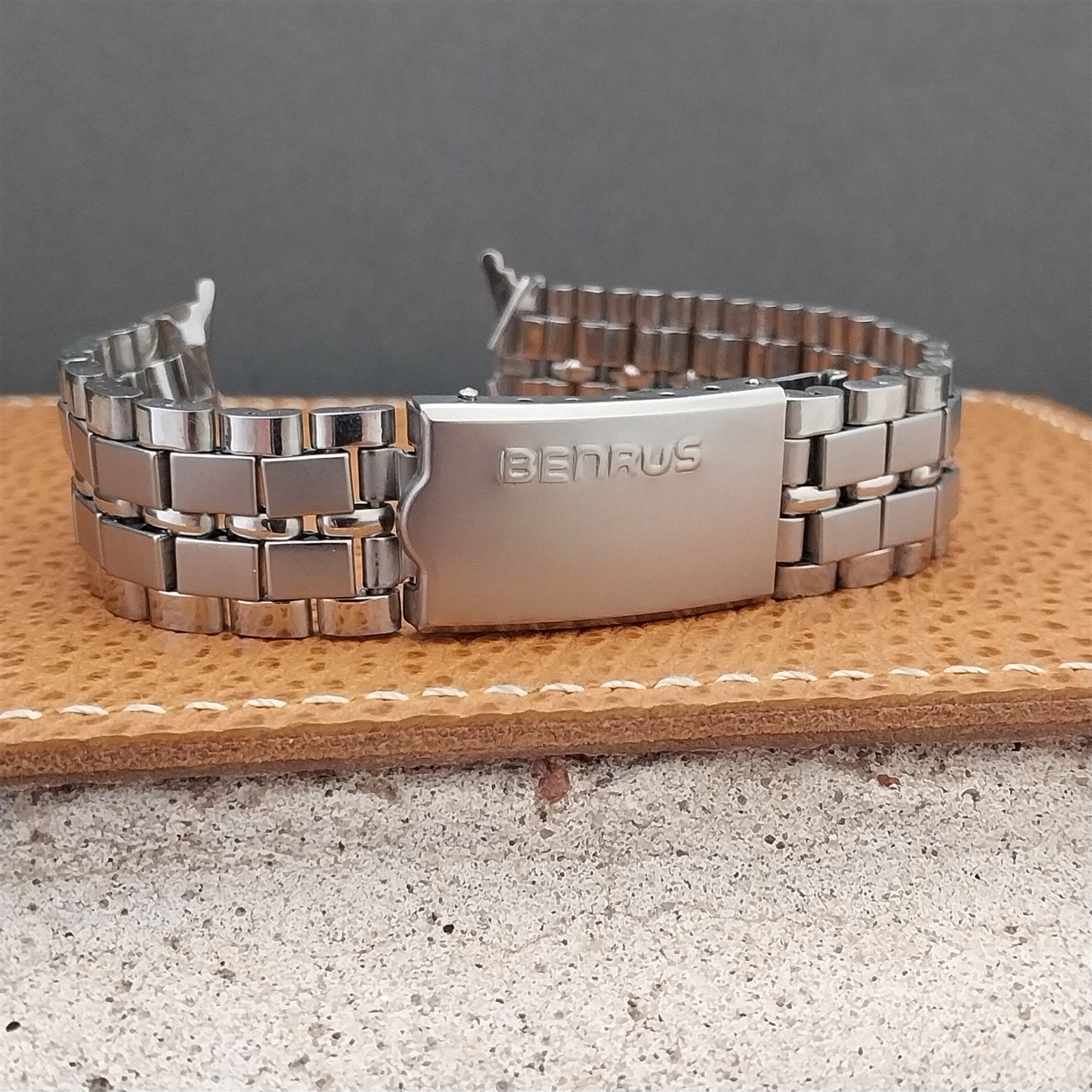 Benrus Stainless Steel Deployment Diver nos Vintage 60s Watch Band 17 ...