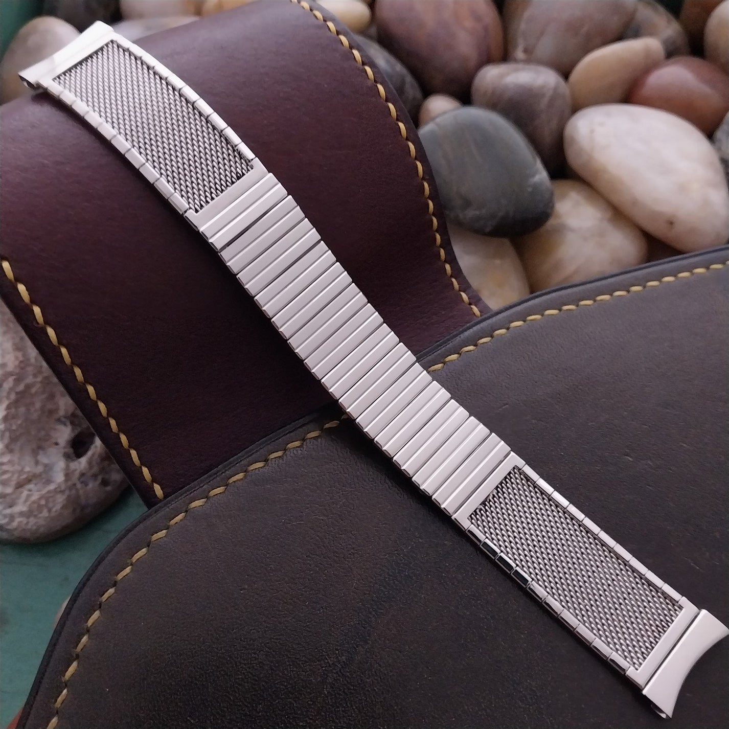 Hadley Elgin Stainless Steel Mesh Unused Classic 1960s nos Vintage Wat ...