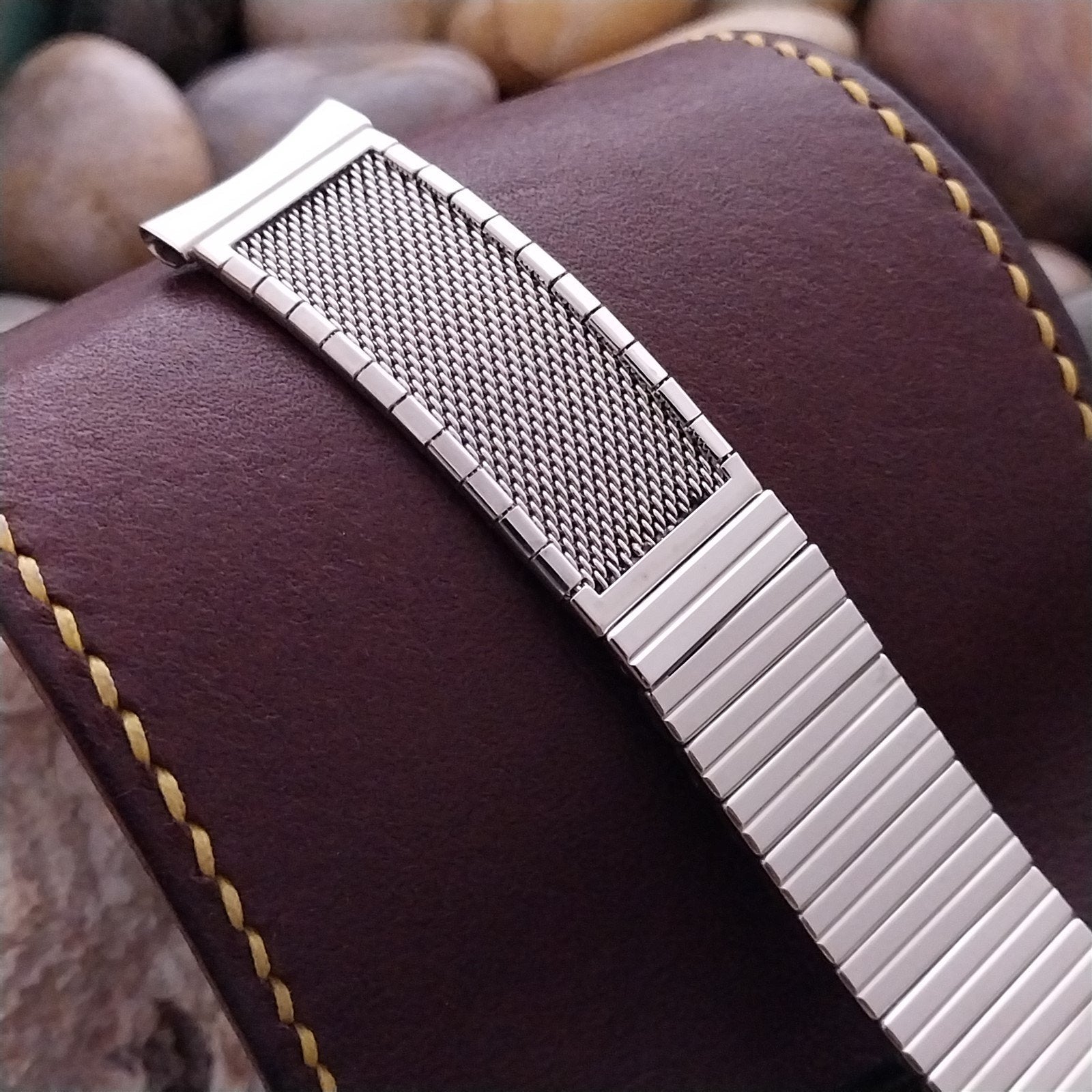 Hadley Elgin Stainless Steel Mesh Unused Classic 1960s nos Vintage Wat ...