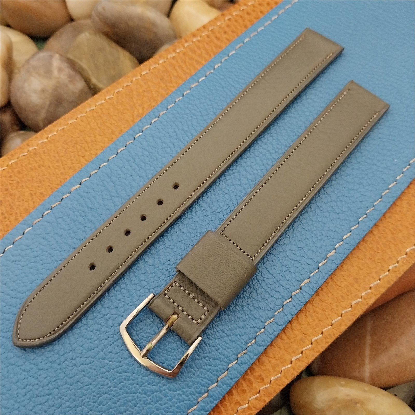 5/8" X-Long Single-Keeper Gray Calf Leather Mormac nos Unused Vintage ...