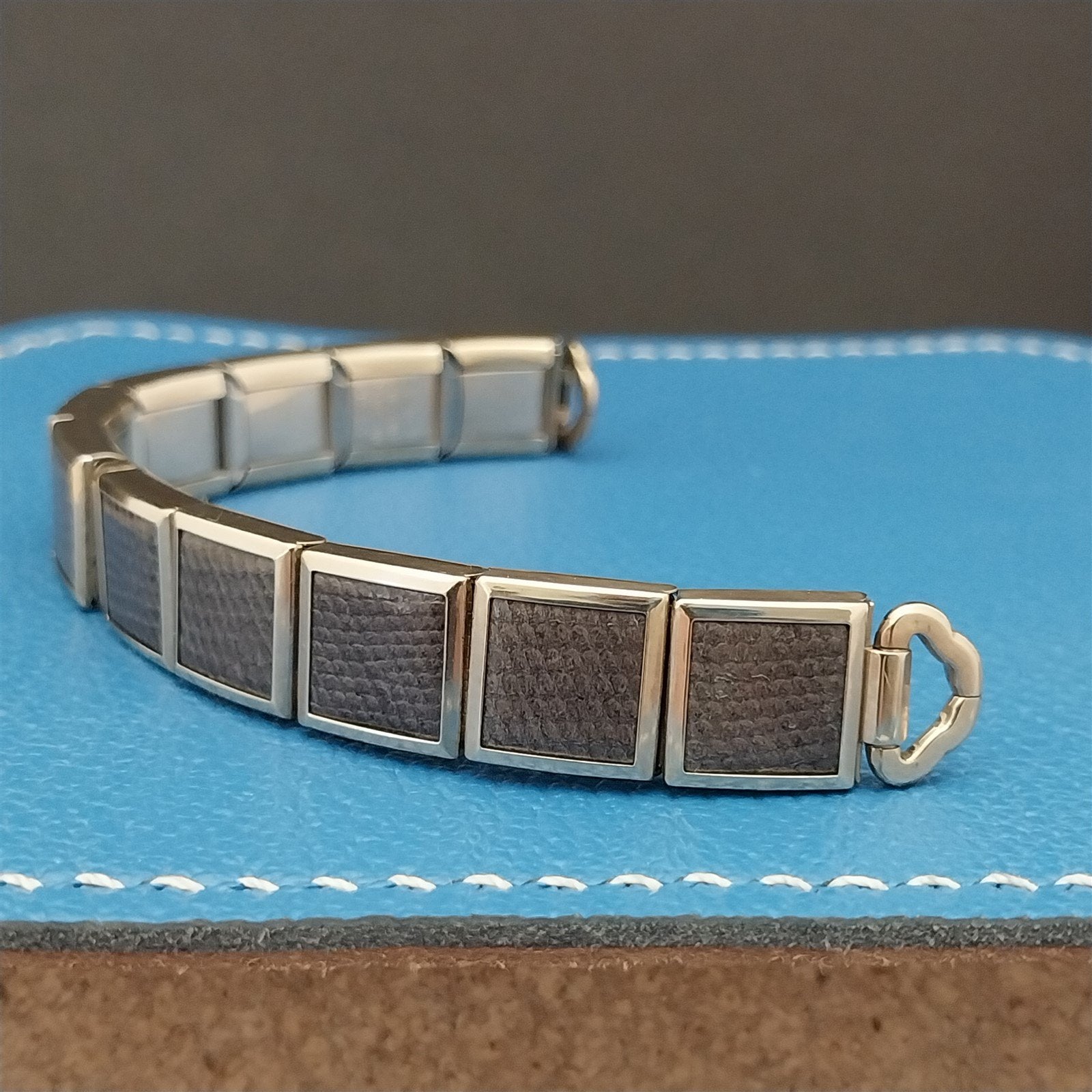 MCM 10k Gold-Filled & Gray Speidel Lizard Links Unused Vintage Watch B ...