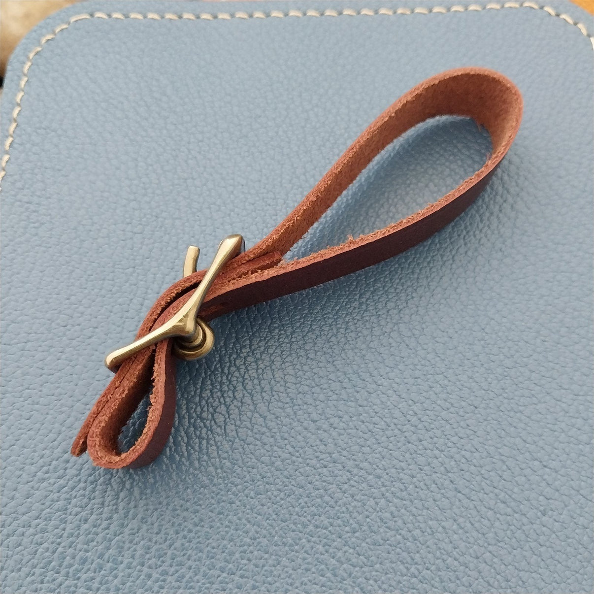 Plum Buttero Leather Vintage Pocket Watch Fob Strap With Premium Solid ...