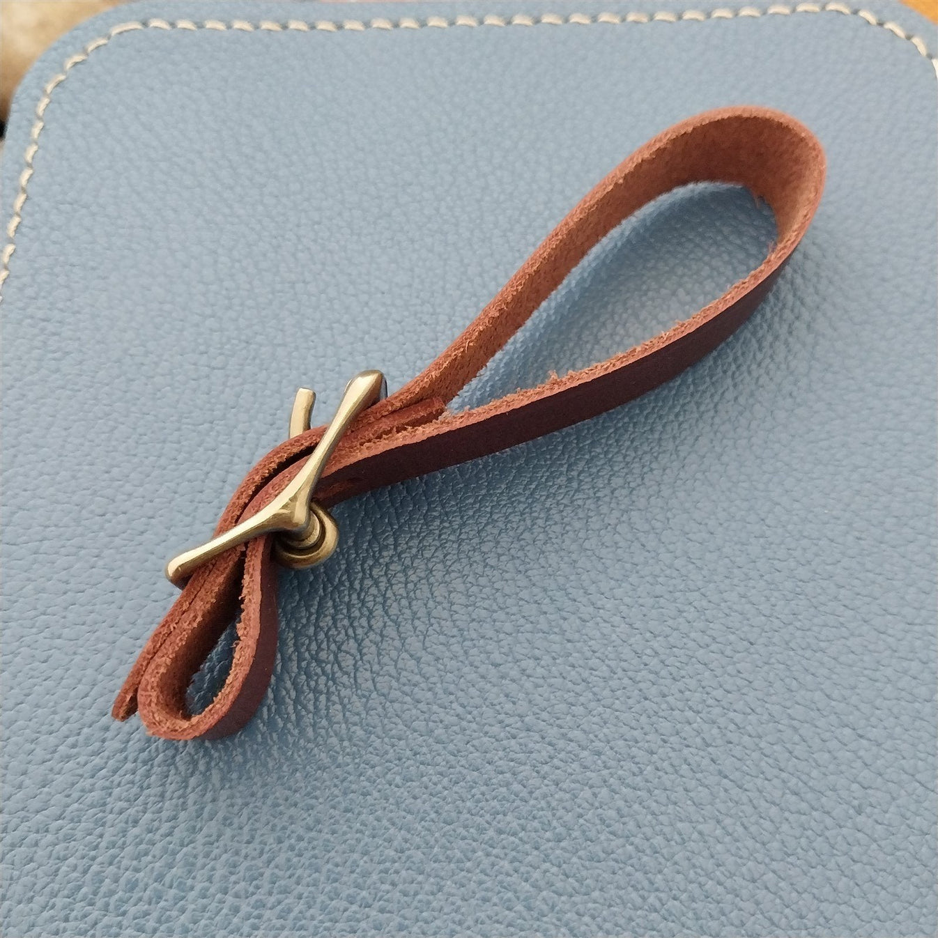 Plum Buttero Leather Vintage Pocket Watch Fob Strap With Premium Solid ...