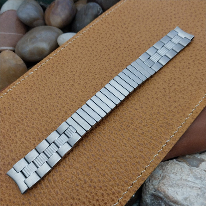 1960s Vintage Watch Band Prospect 5/8" Brushed Stainless Steel Stretch ...