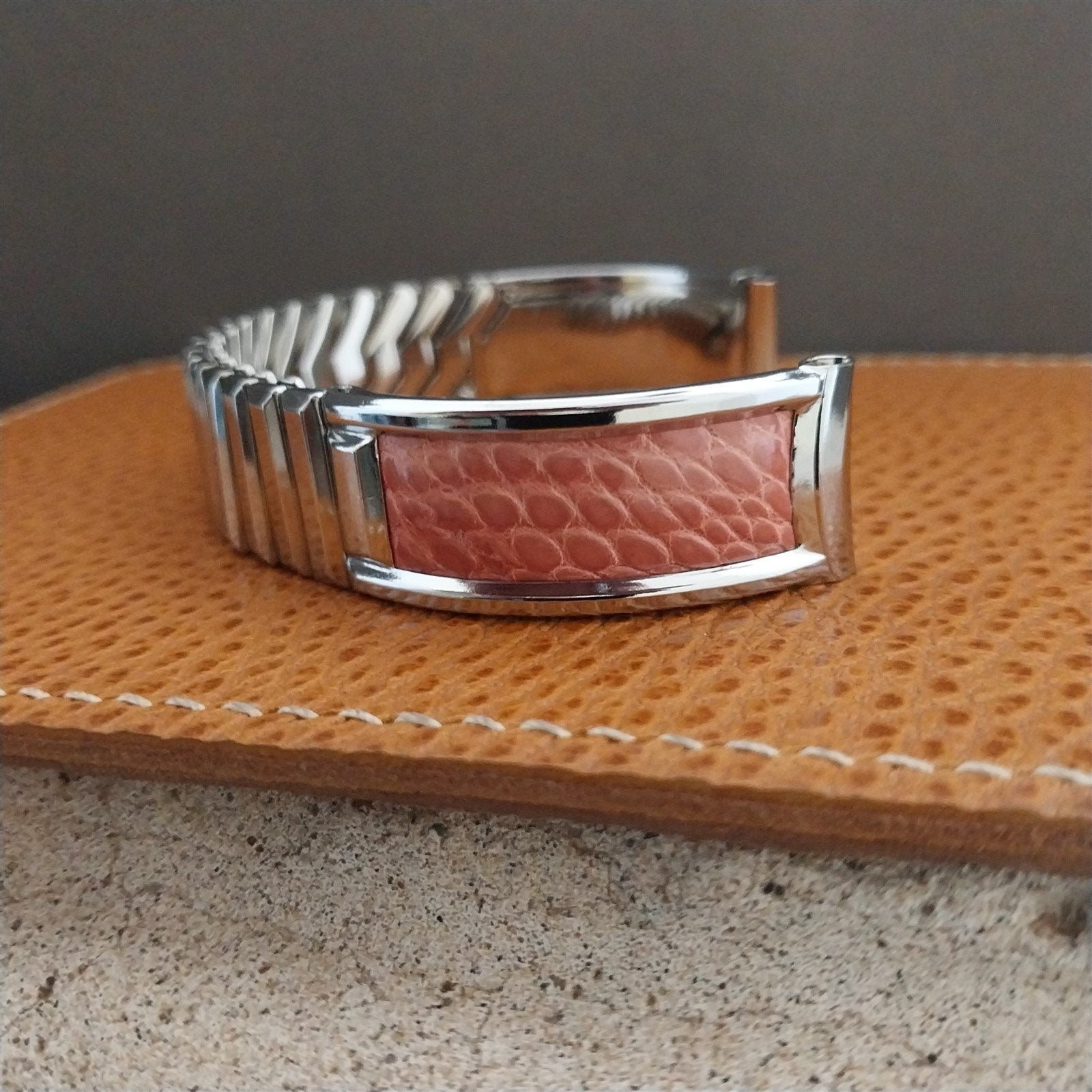 Classic 5/8" Pink Lizard Gemex USA Made One of a Kind Custom Vintage W ...