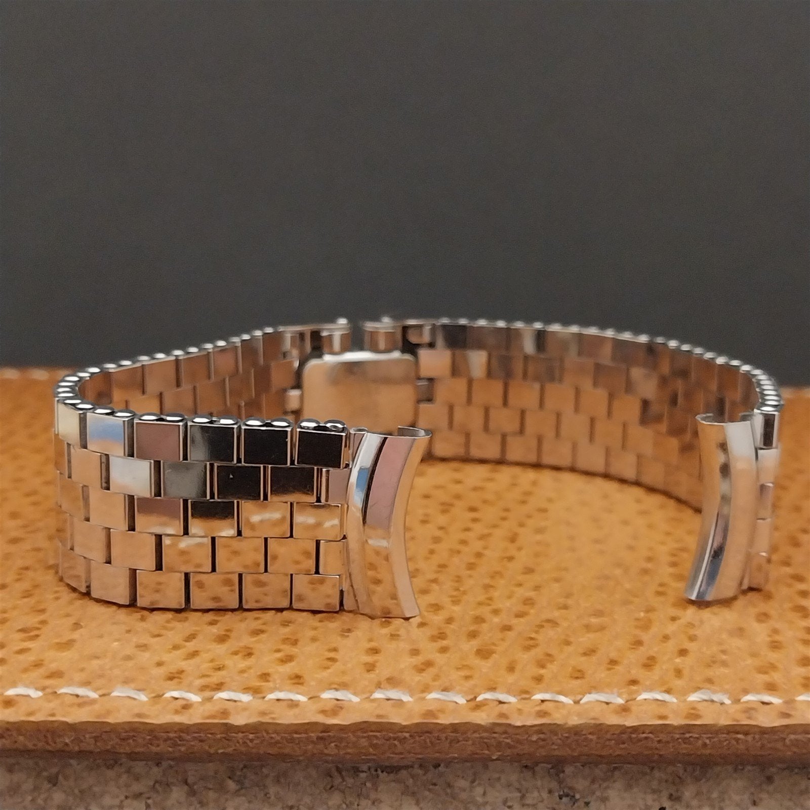 1950s 10k White Gold-Filled Long Brick Link Kreisler 5/8" nos Vintage ...
